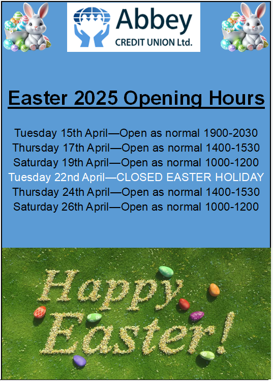Abbey Credit Union | Easter 2025 Hours